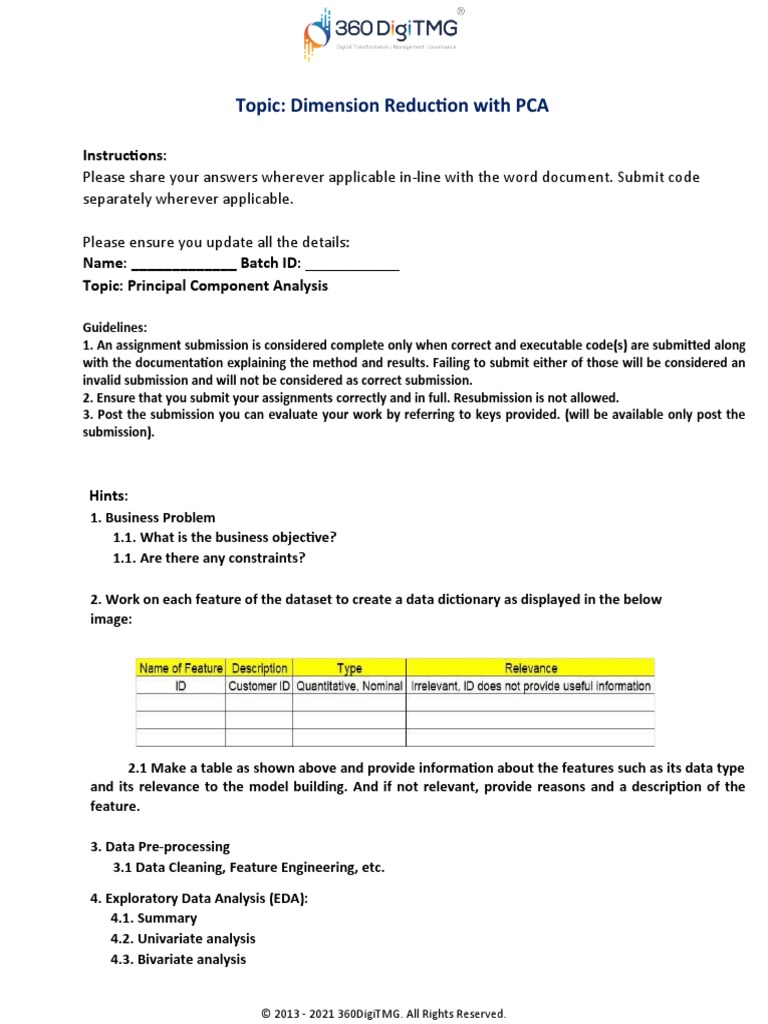 Day14-PCA - Problem Statement | PDF | Principal Component Analysis | Cluster Analysis