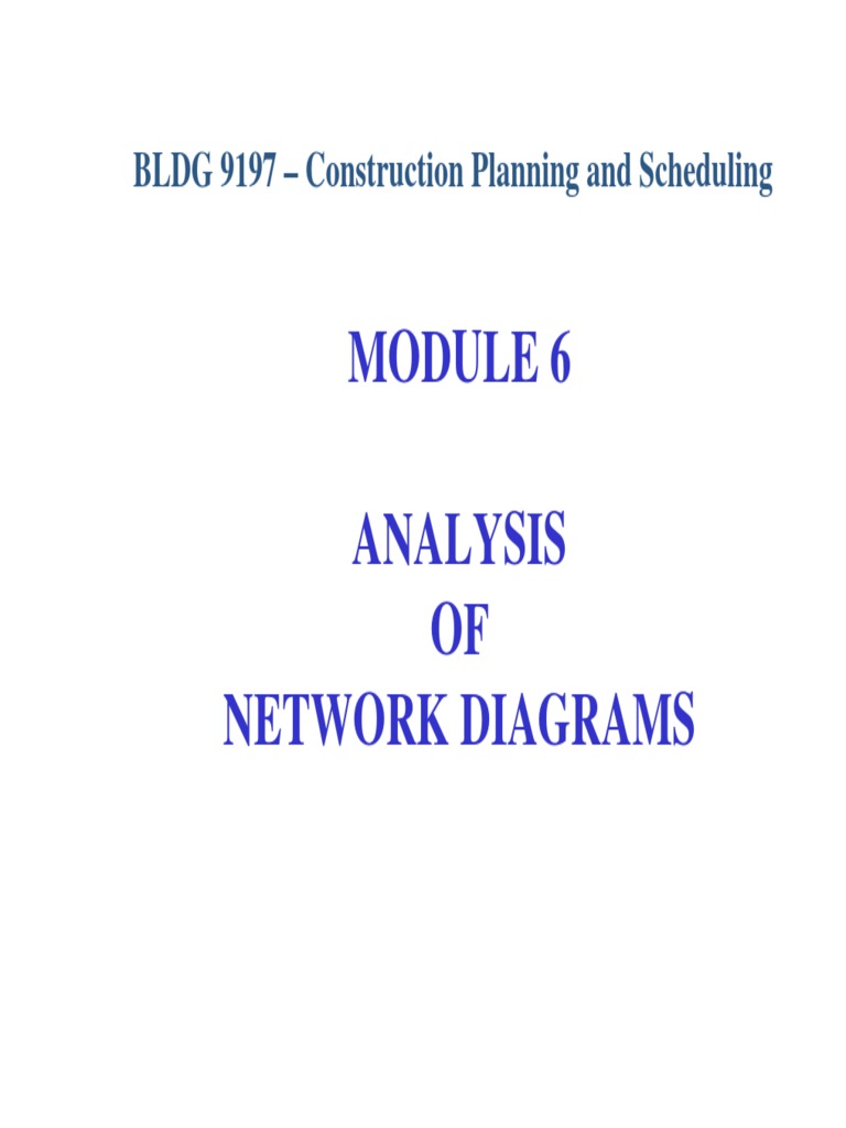 Analysis of Network Diagrams - Module No.6 | PDF | Applied Mathematics ...