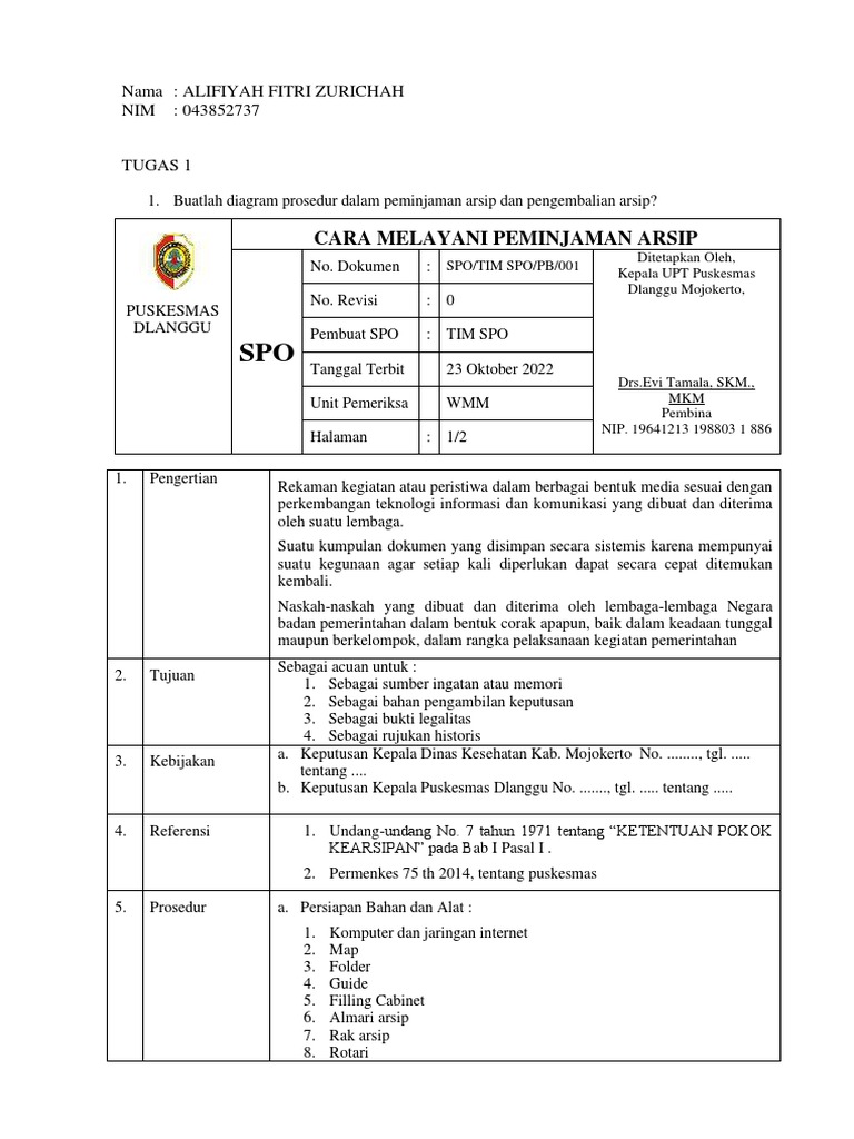Tugas 1 Akses Dan Layanan Arsip | PDF