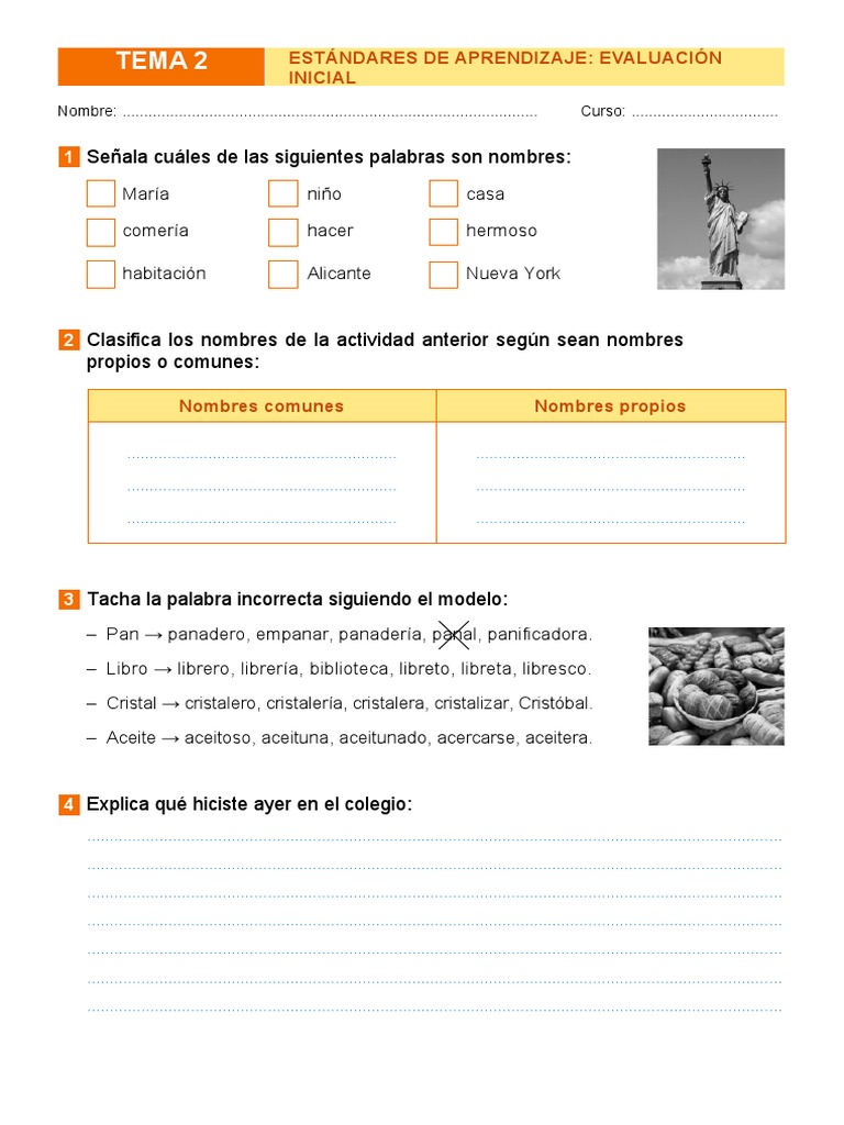 Lengua 3 C Ev Tema 020 | PDF | Palabra | Ciencia cognitiva