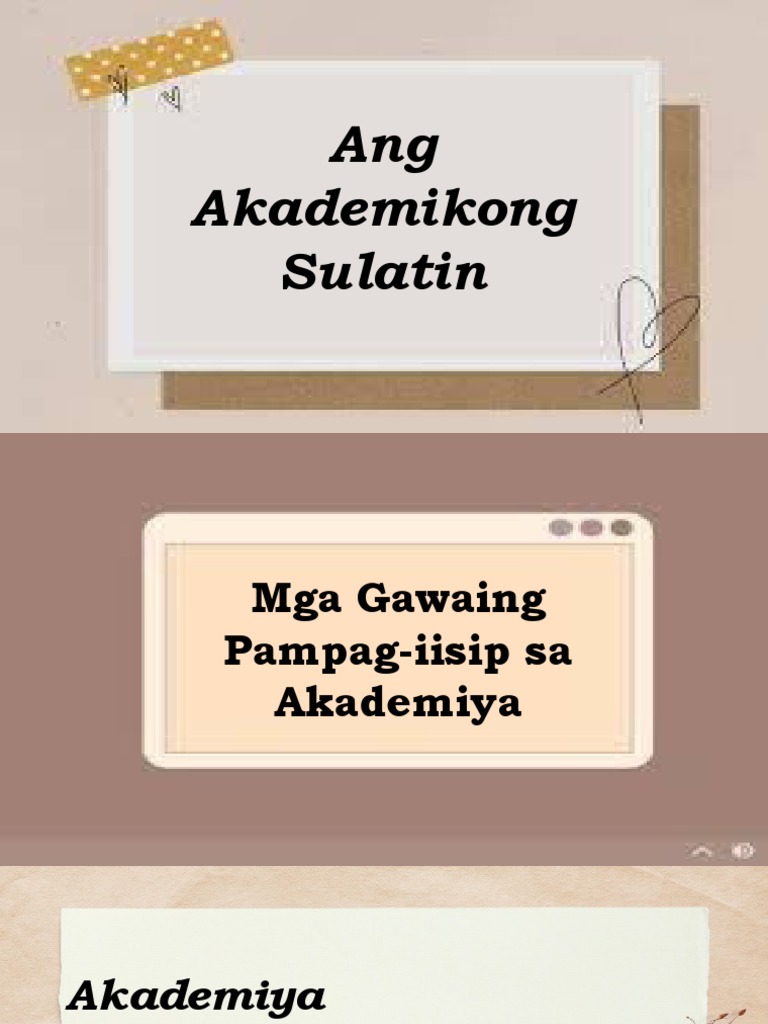 ARALIN 3a Ang Akademikong Sulatin | PDF
