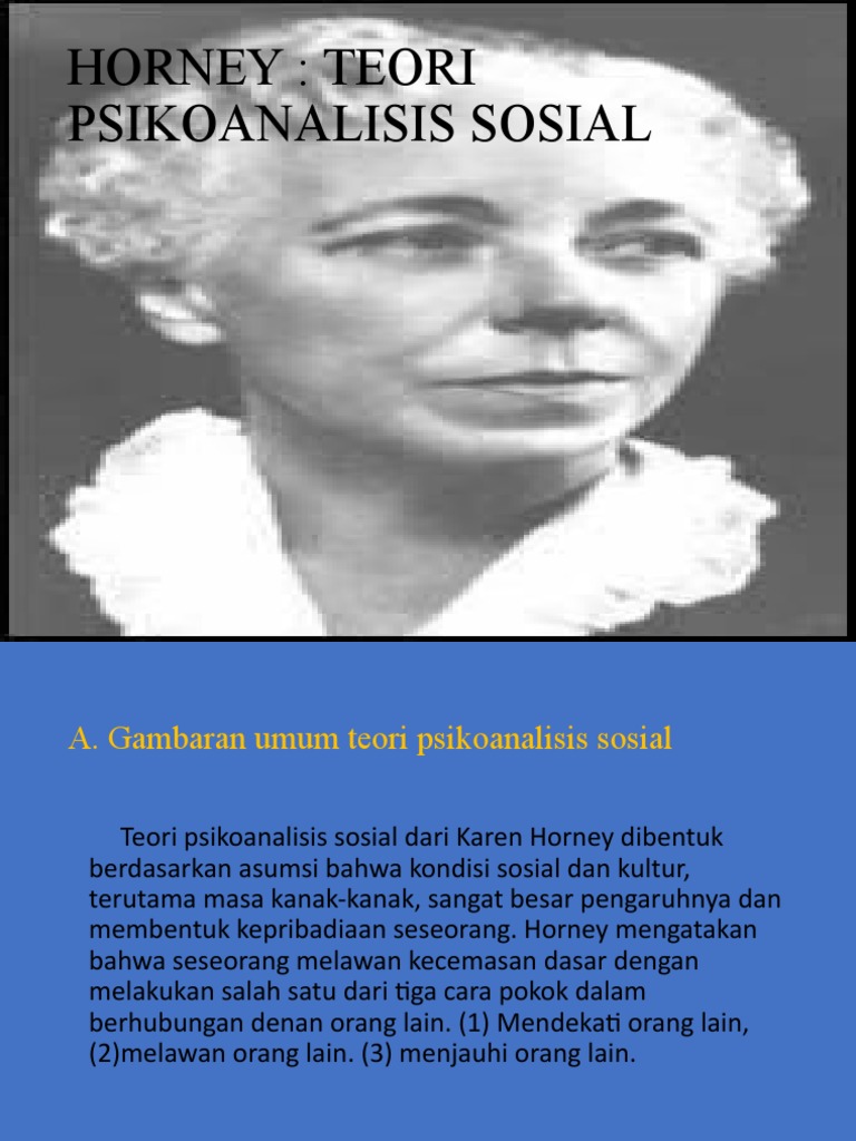 Teori Psikoanalisis Sosial Horney | PDF