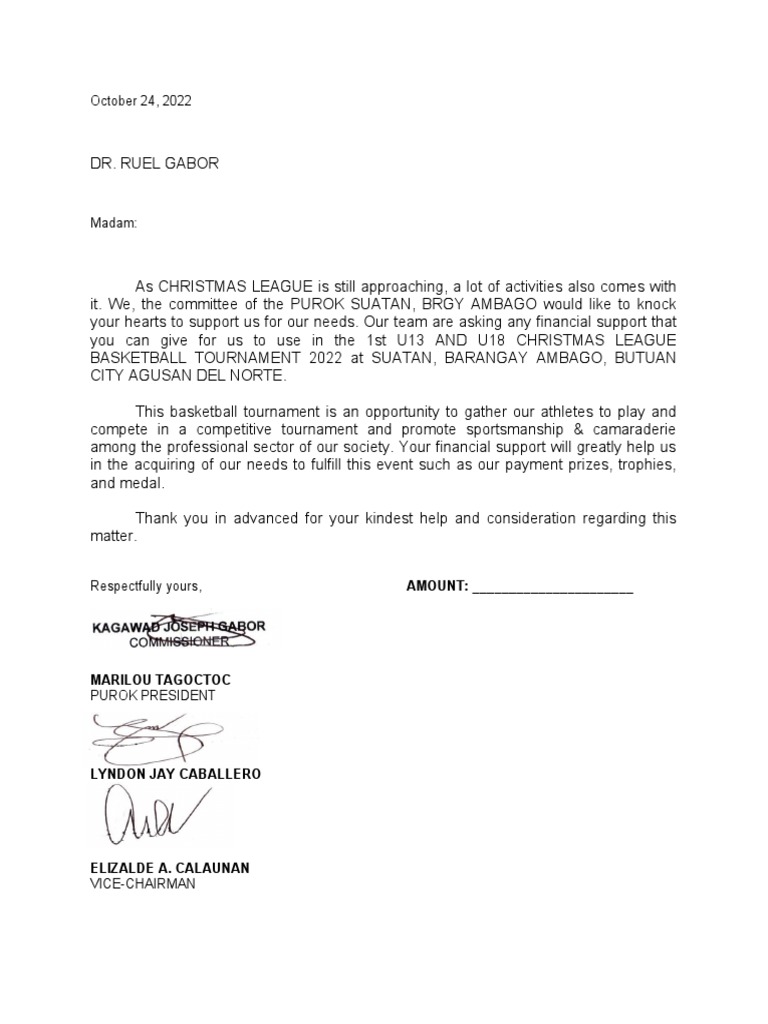 Solicitation Letter | PDF