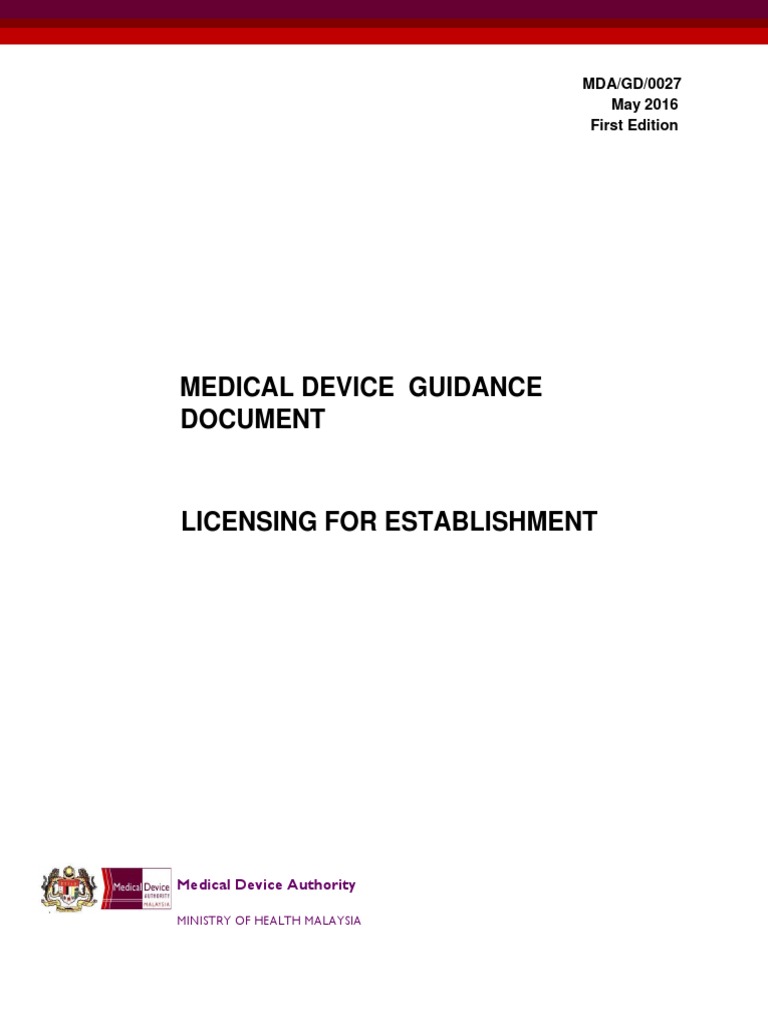 Licensing For Establishment | PDF | Quality Management System | Medical ...