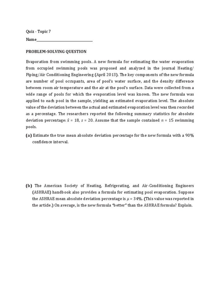 Quiz - Topic 7 (Ans) | PDF