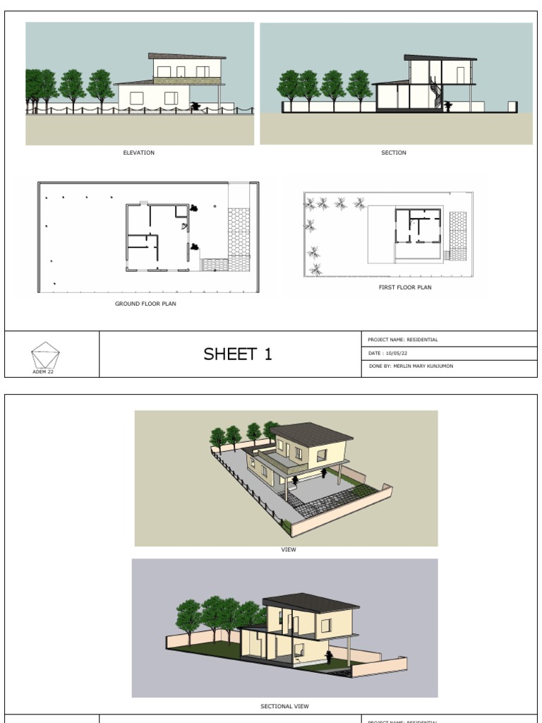 ADEM 22 Residential Project Plans | PDF