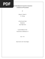Grade 10 Mini Research on Water Consumption | PDF | Descriptive ...