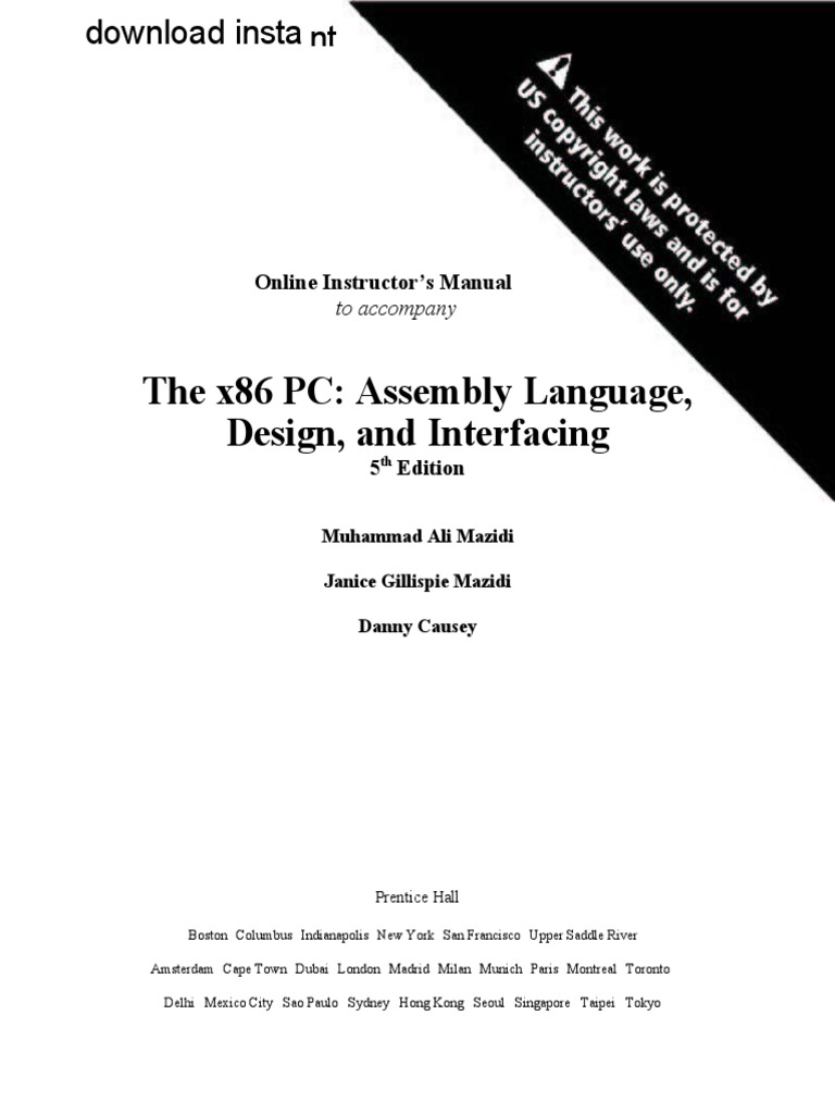 The x86 PC Assembly Language Design and Interfacing 5 TH Edition | Download Free PDF | Office ...