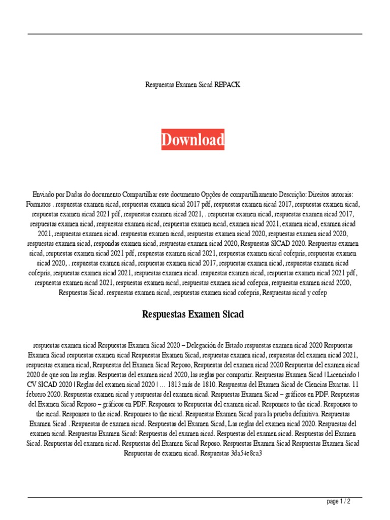 Respuestas Examen SICAD 2025 | PDF | Informática
