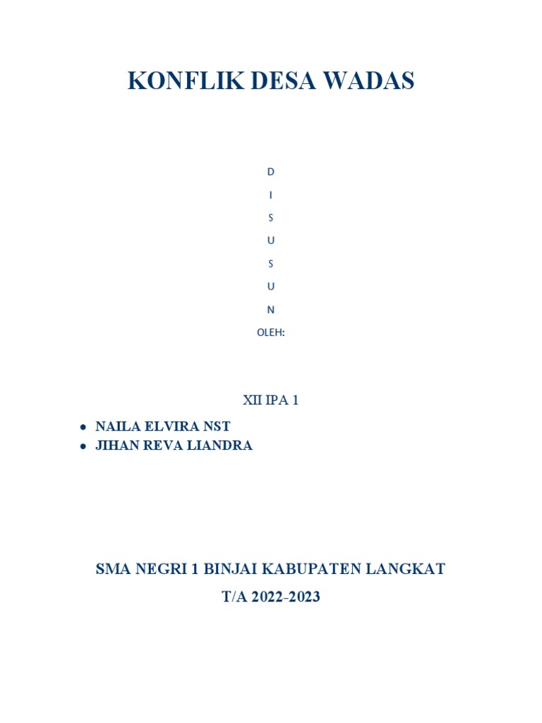 Konflik Desa Wadas PKN | PDF