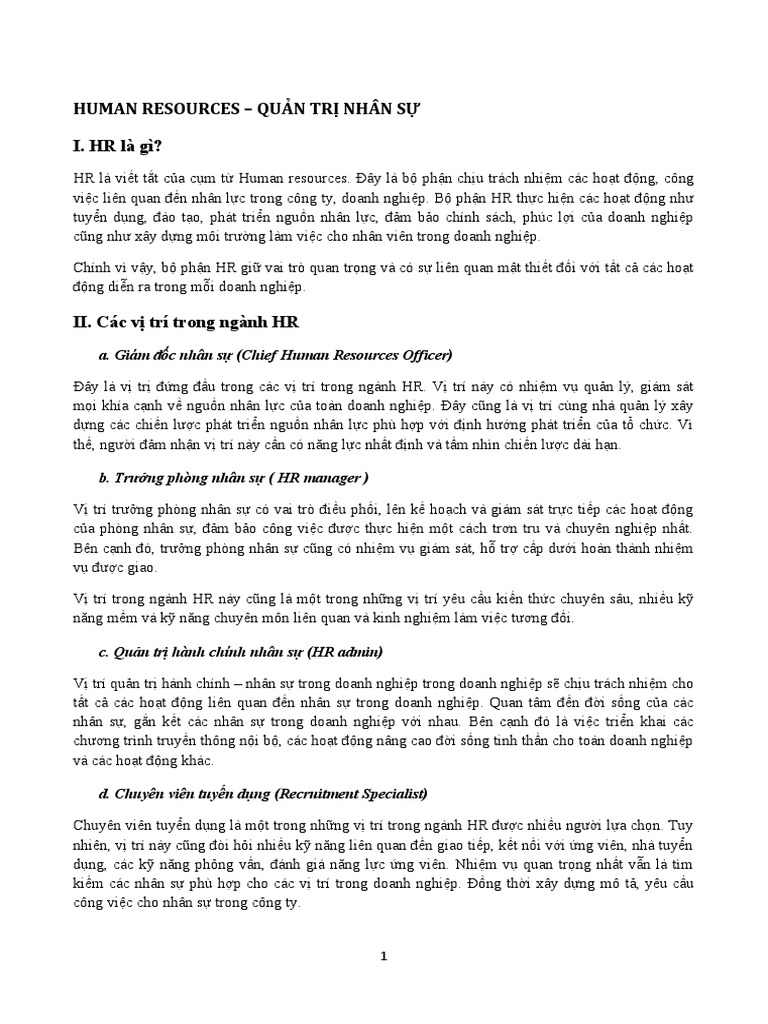 Human Resources | PDF