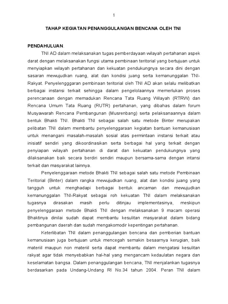 Pembinaan Teritorial | PDF