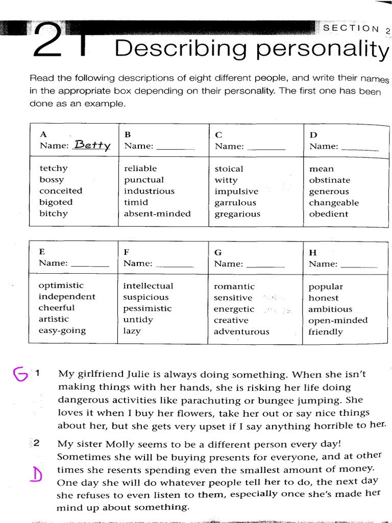 Describing Personality2 | PDF