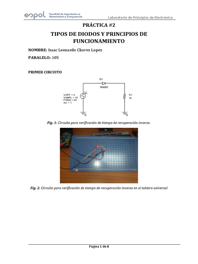 Practica 2 | PDF | Diodo emisor de luz | Diodo