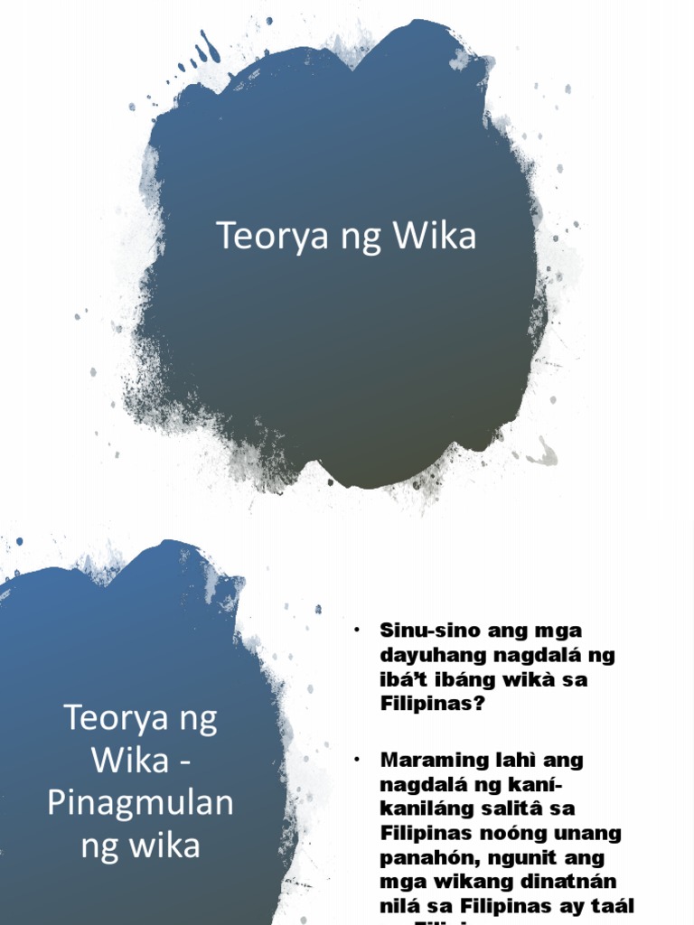 2 Teorya NG Wika | PDF