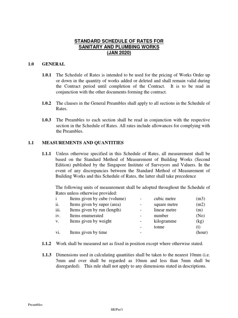 Sanitary Rate Analysis 2020 | PDF | Pipe (Fluid Conveyance) | Sanitary ...