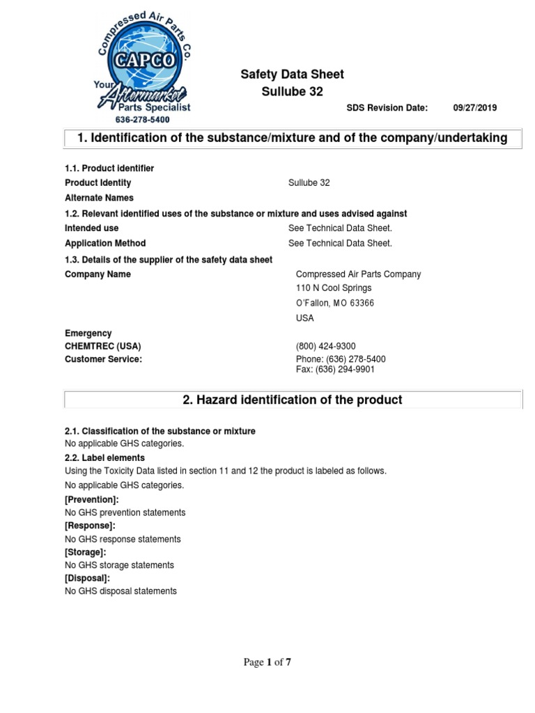 Sullube 32 | PDF | Toxicity | Water