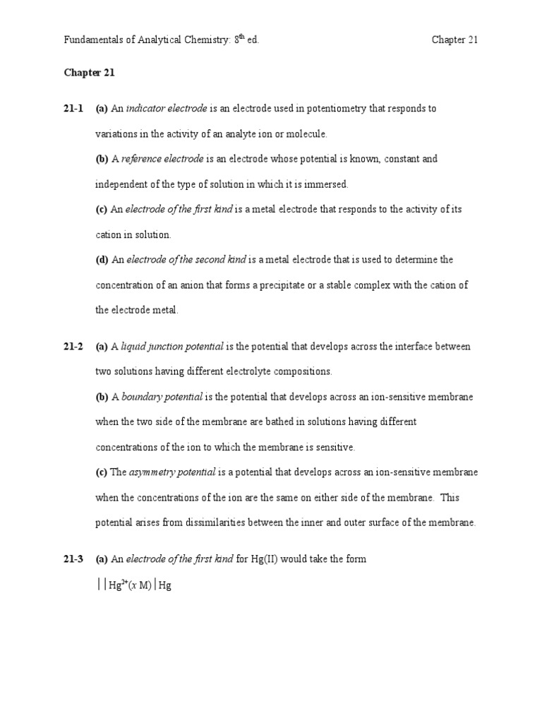 ANAL0030355230 - 16943 Chapter 21 Skoog | PDF | Ph | Buffer Solution