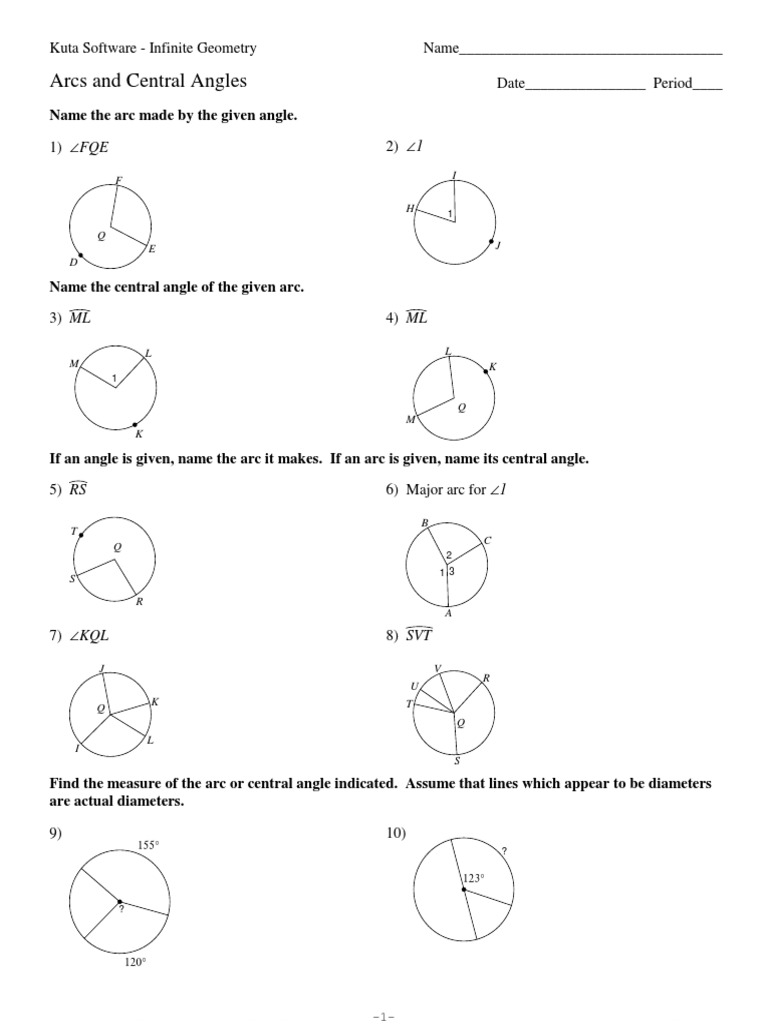 11-Arcs and Central Angles | PDF | Angle | Elementary Mathematics