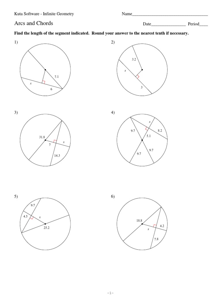11-Arcs and Chords | PDF | Geometry | Elementary Geometry