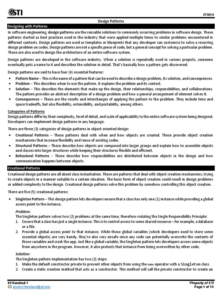 04 Handout 1 (Midterms) | Download Free PDF | Class (Computer Programming) | Method (Computer ...