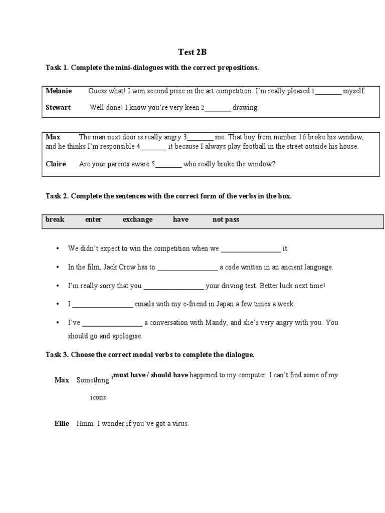 Test 2B | PDF | Computer Virus | Grammar