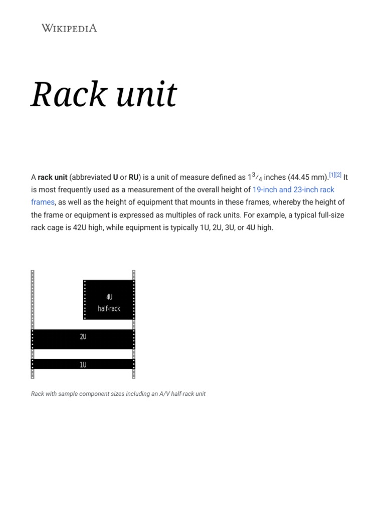 Rack Unit | PDF | Equipment | Manufactured Goods