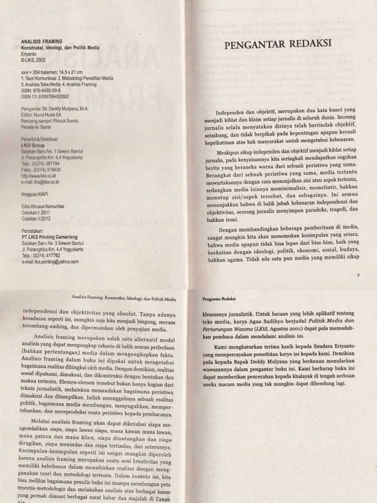 Eriyanto Analisis Framing | PDF