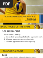 Volleyball Faults and Violations | PDF | Volleyball | Indoor Sports