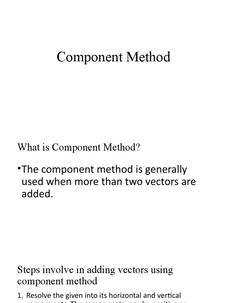 Component Method | PDF