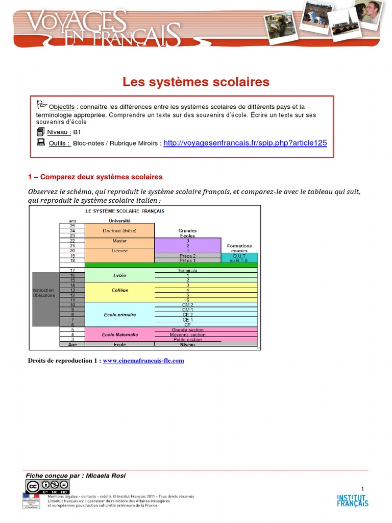 Comparaison des systèmes scolaires FR-IT | PDF | Enseignement ...