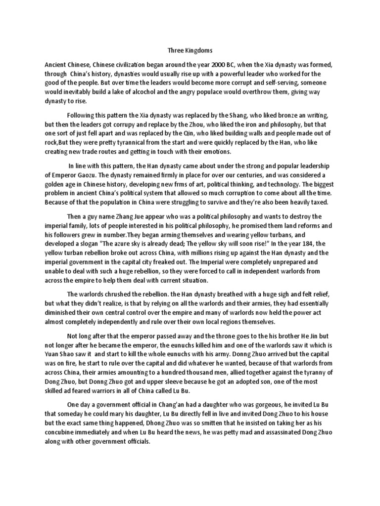 Three Kingdoms Oversimplified Pdf Han Dynasty China