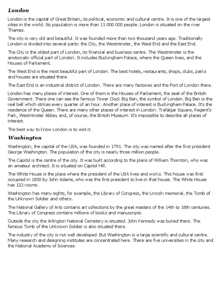 English | PDF | London | United Kingdom