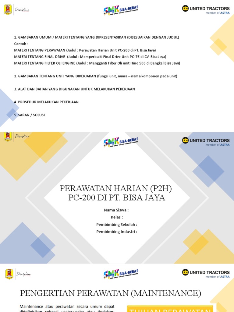 Format Dan Contoh Presentasi Ujian PKL Xi Tab 2022 | PDF