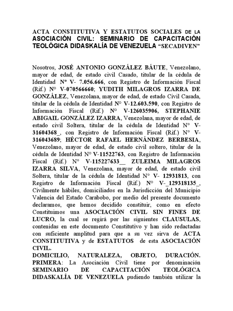 Acta Corregida | PDF | Venezuela | Maestros