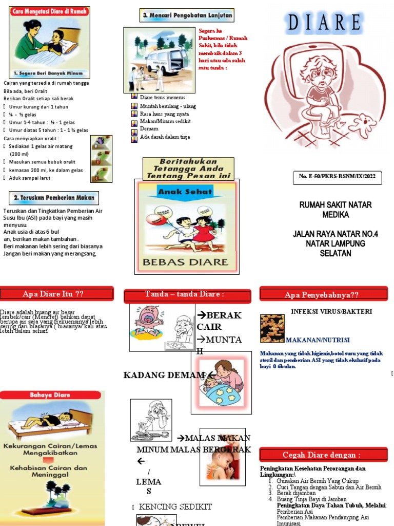 Leaflet Diare Pada Anak | PDF
