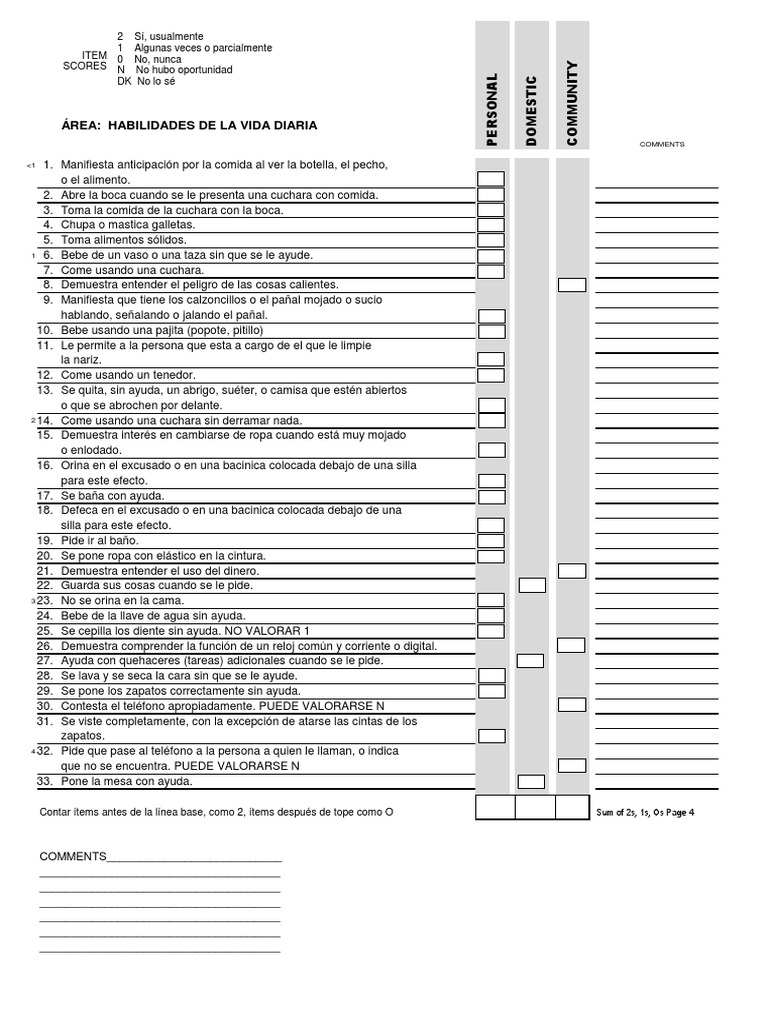Escala - de - Conducta - Adaptativa - de - Vinelan 3 | PDF