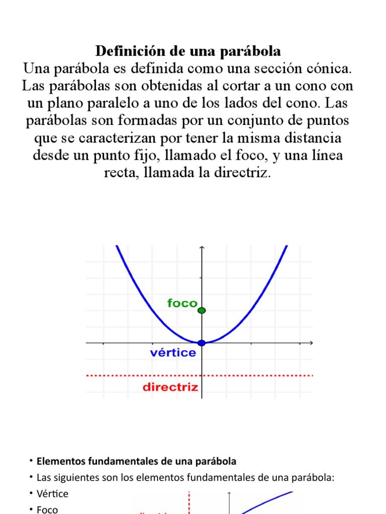 Definición de Una Parábola | PDF | Física teórica | Formas geométricas