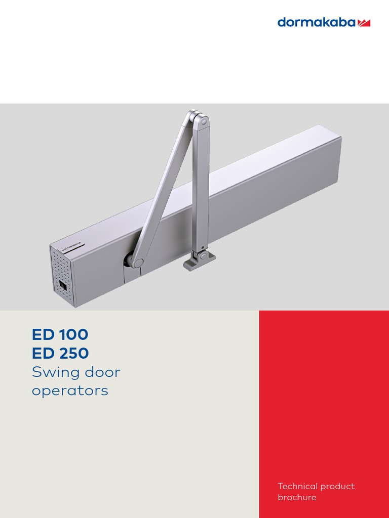 Ed 100 250 Xea Technical Brochure 0621 en PDF Data | PDF | Door | Power ...