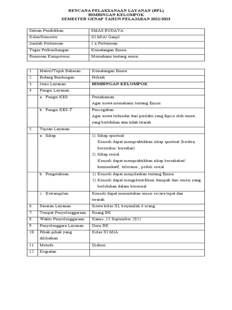 RPL Kelompok - Kematangan Emosi | PDF