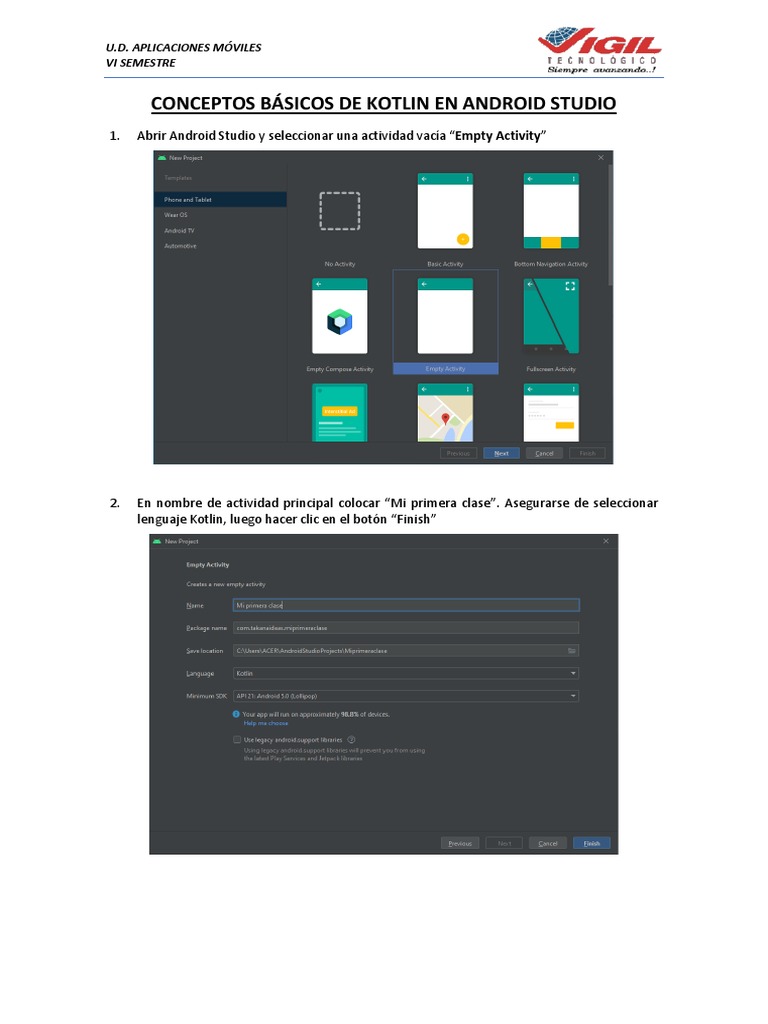 Guia01 Kotlin Conceptos Basicos | Descargar gratis PDF | Estructura de datos de matriz ...
