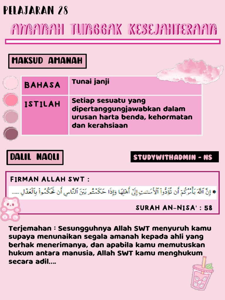 Pelajaran 28 Pai f1 Studywithadmin | PDF