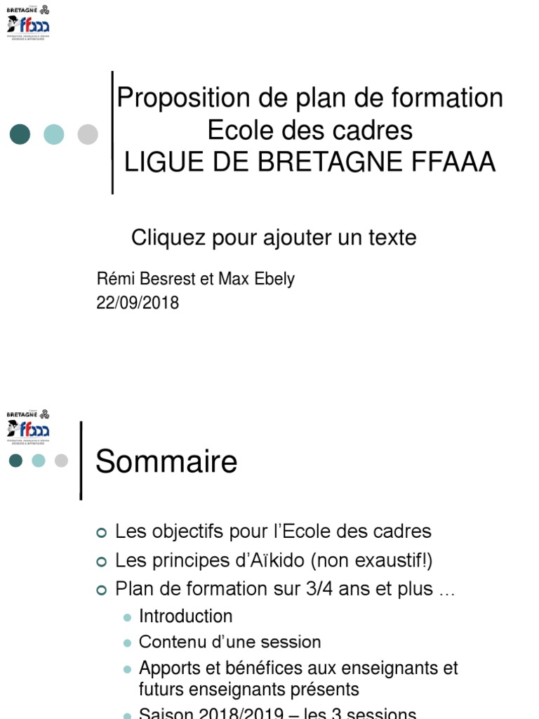 Proposition de Plan de Formation | Descargar gratis PDF | Aïkido