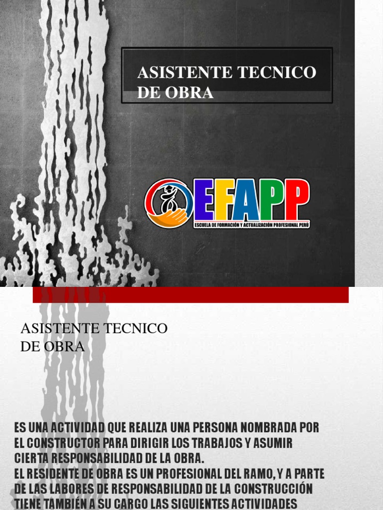 Asistente Tecnico de Obra | PDF | Contratista general