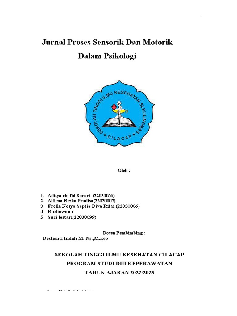 Proses Sensorik dan Motorik dalam Psikologi | PDF