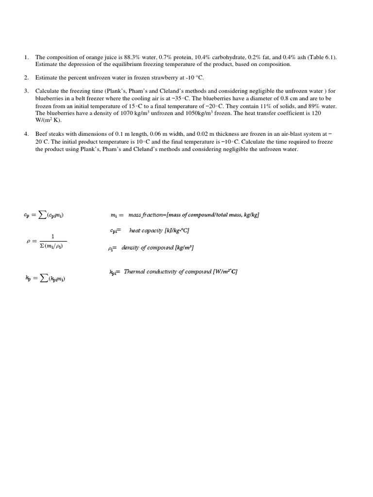 Esercizi Freezing | PDF | Freezing | Water