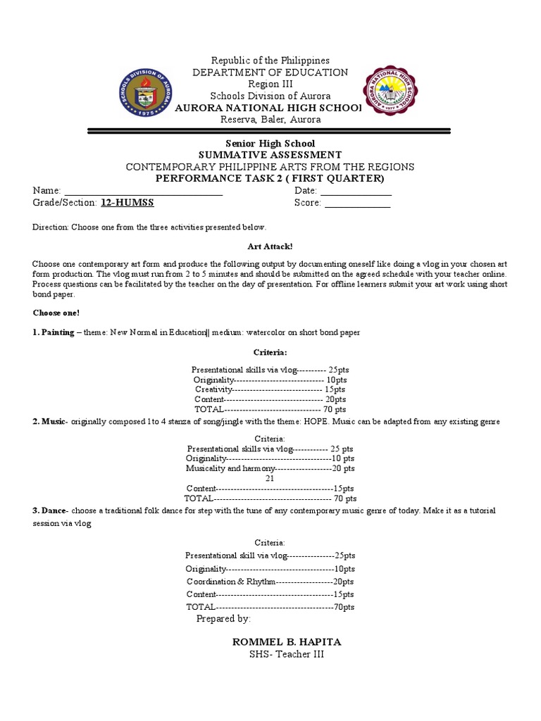 CPAR Performance Task 2 | PDF | Behavior Modification | Cognition