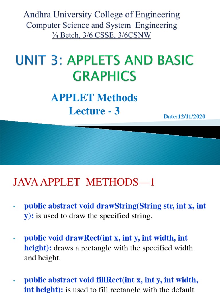 JAVA Unit-3 Lecture 3 | PDF