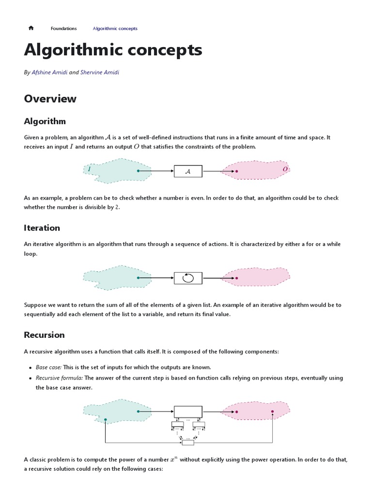 Cheatsheet On Algorithmic Concepts! ? | PDF | Time Complexity | Dynamic Programming