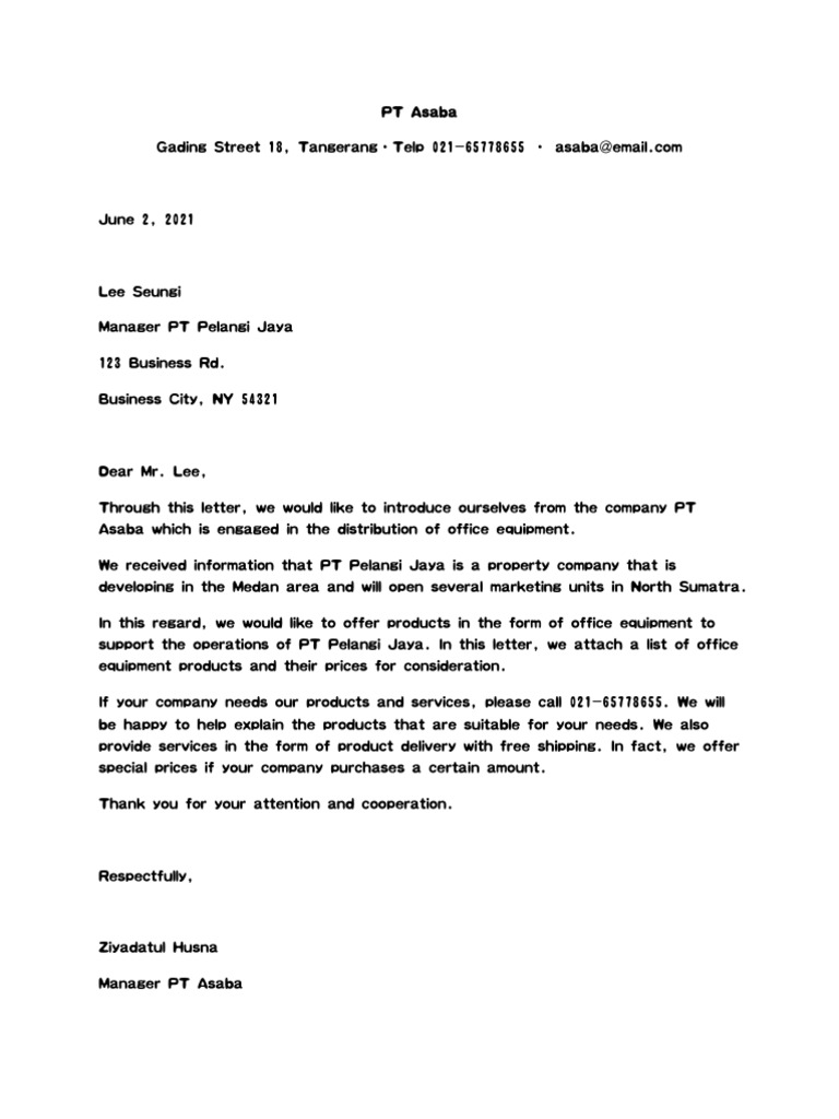 Business Letter | PDF